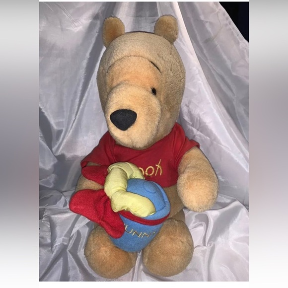 Disney | Toys | Vintage Disney Winnie The Pooh Bear Plush 5 Hunny Jar ...